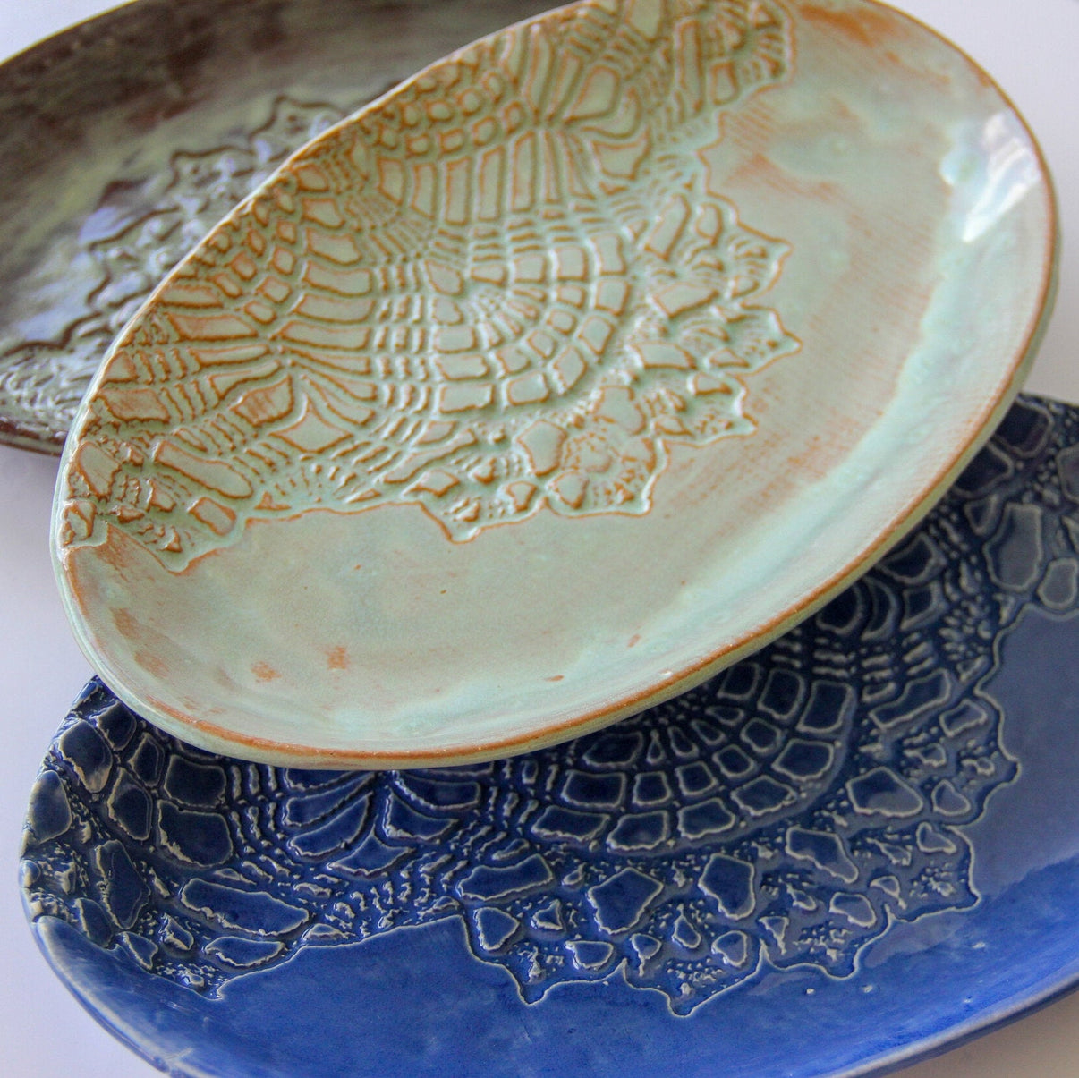 Ceramic Oval Platter - GlassyRock Arts