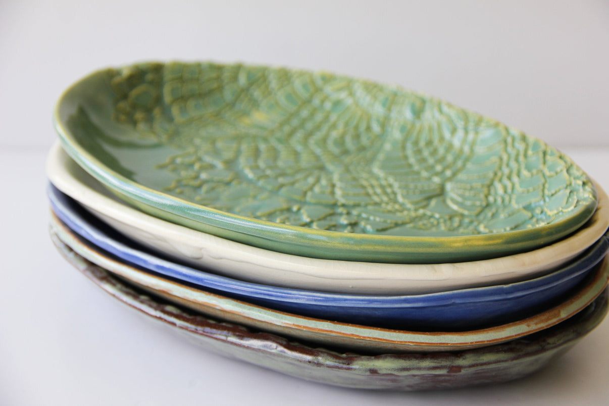 Ceramic Oval Platter - GlassyRock Arts