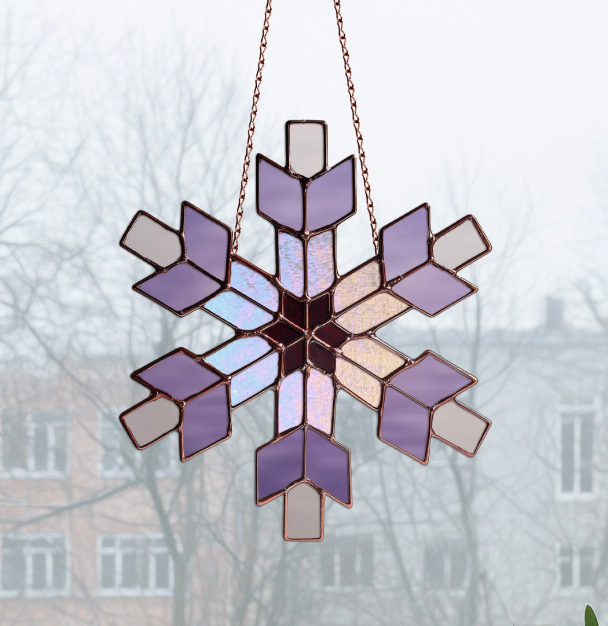 Southwest Snowflake Stained Glass Pattern and PNG – GlassyRock Arts