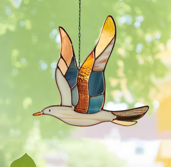 Seagull Stained Glass Pattern - GlassyRock Arts