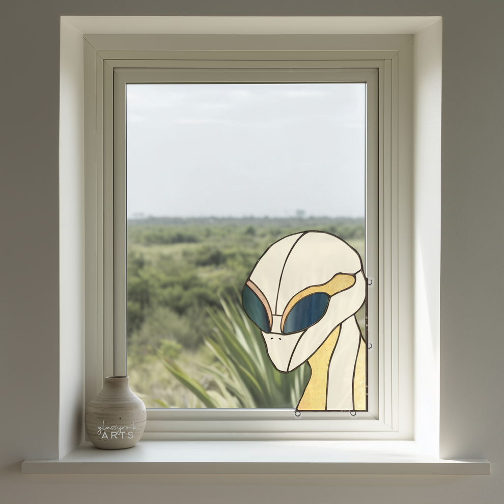 Stained Glass Alien Pattern - from GlassyRock Arts