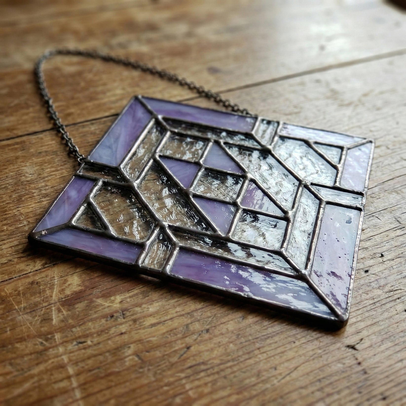 Diamond Beginner Stained Glass Pattern - GlassyRock Arts - GlassyRock Arts