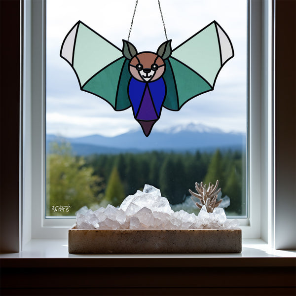 Bat Halloween Stained Glass Pattern – GlassyRock Arts