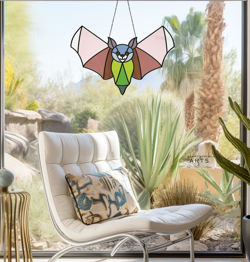 Bat Halloween Stained Glass Pattern – GlassyRock Arts