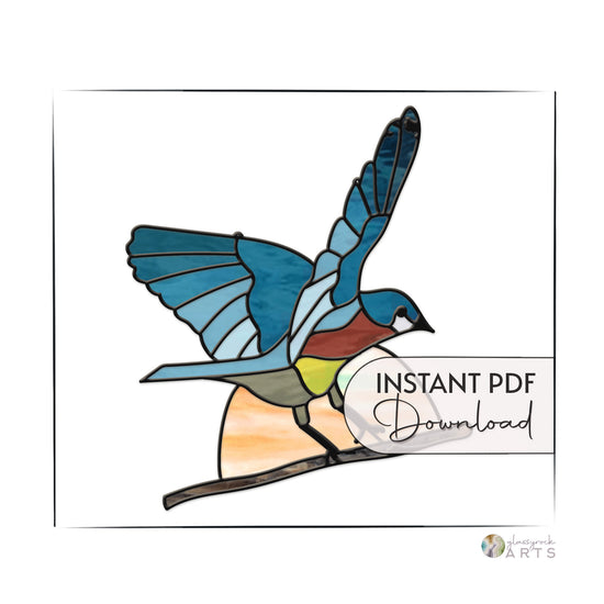 Bird Stained Glass Pattern – GlassyRock Arts