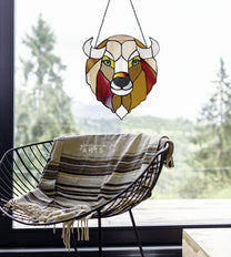 Sweet Buffalo Stained Glass Pattern - GlassyRock Arts