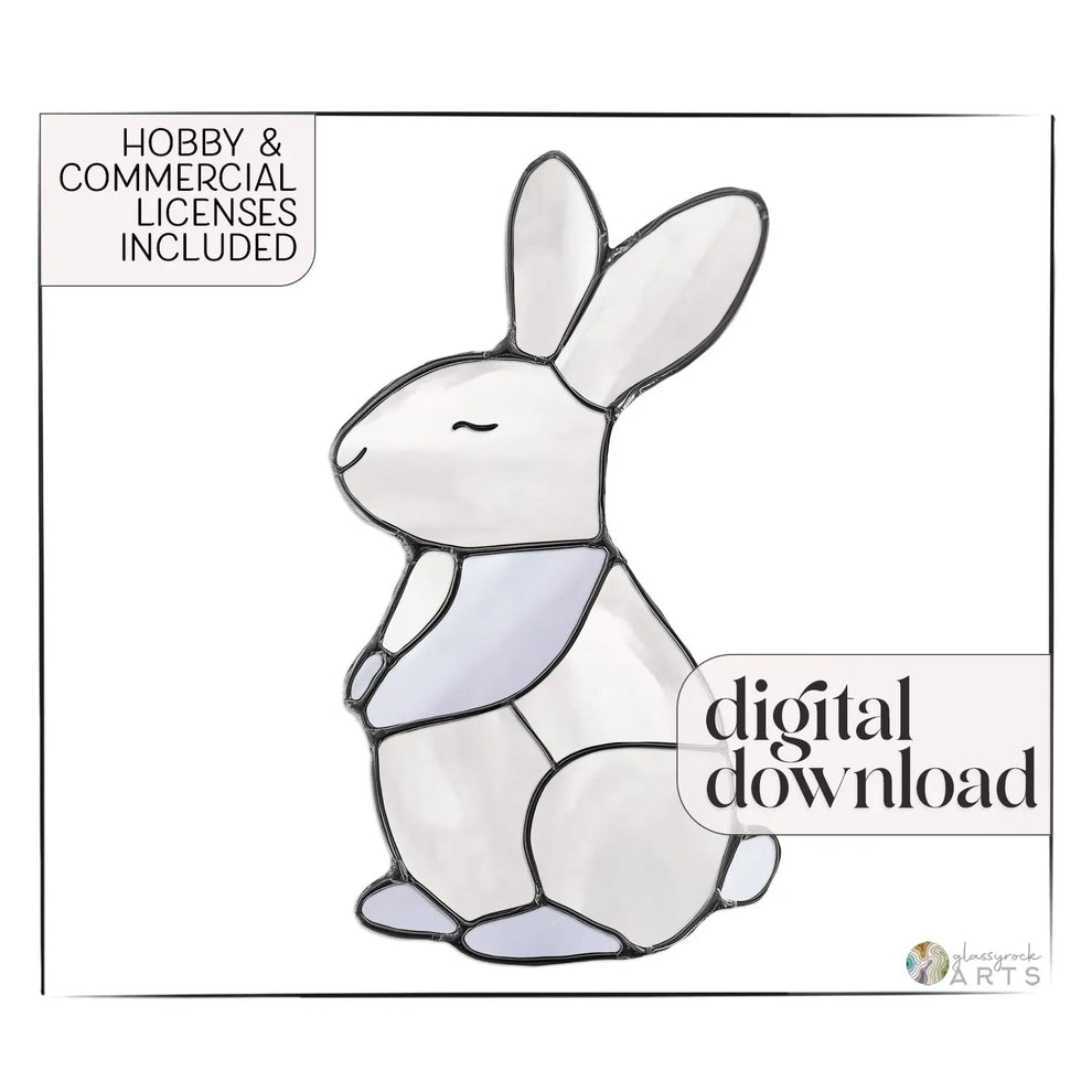 Bunny Stained Glass Pattern - from GlassyRock Arts