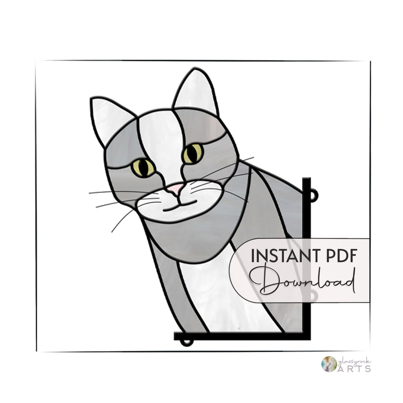 Cat Stained Glass Pattern – GlassyRock Arts