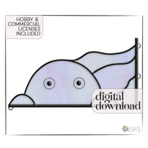 Creepy Ghost Halloween Stained Glass Pattern - GlassyRock Arts