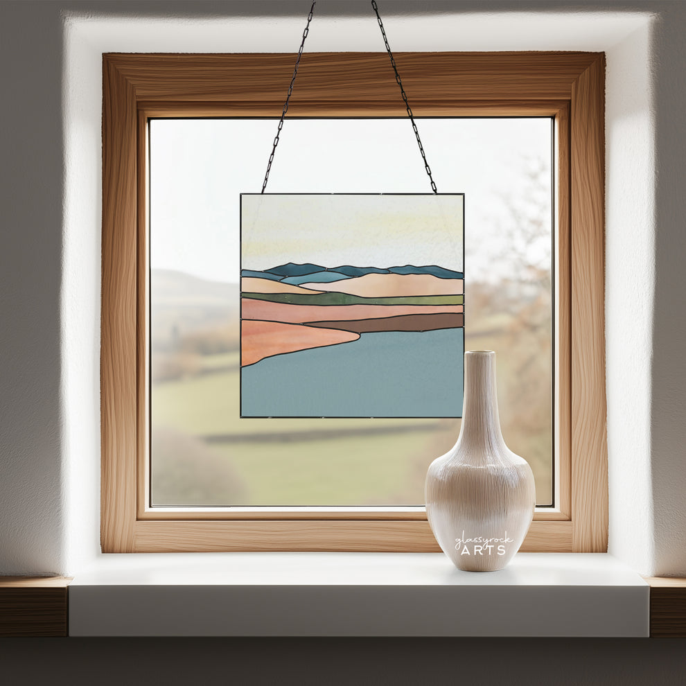 Desert Landscape Stained Glass Pattern - GlassyRock Arts