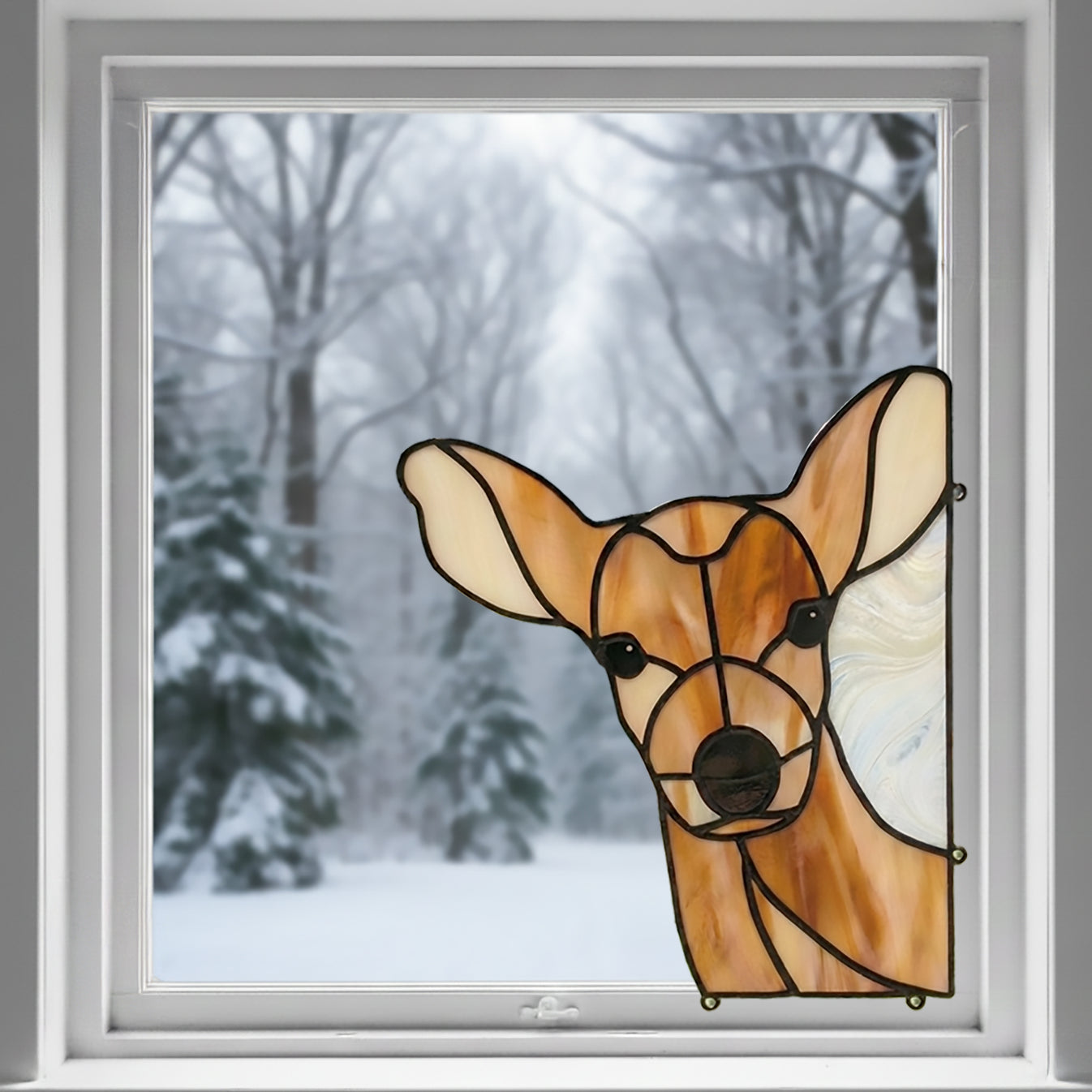 Deer Buddy Stained Glass Pattern - GlassyRock Arts