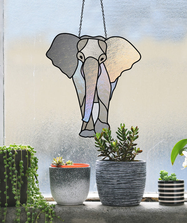 Elephant Stained Glass Pattern - GlassyRock Arts - GlassyRock Arts