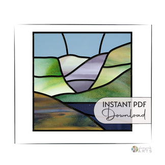 Scottish Highlands Beginner Landscape Stained Glass Pattern ...