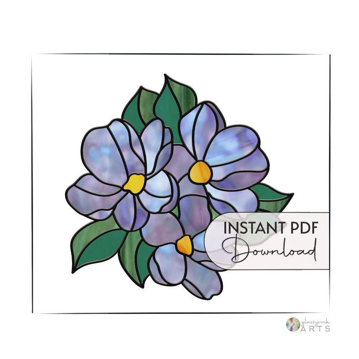 Bouquet of Flowers Stained Glass Pattern – GlassyRock Arts