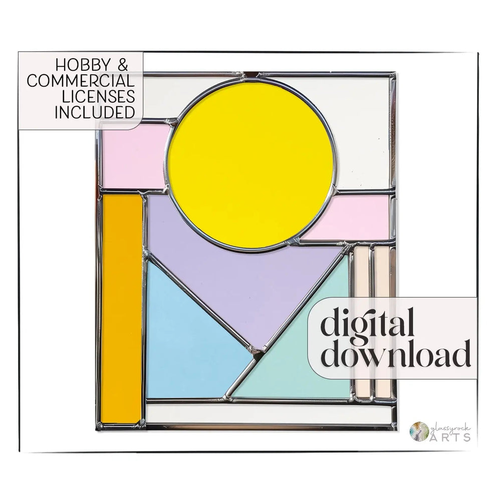 Stained Glass Sunrise Pattern for Beginners - GlassyRock Arts