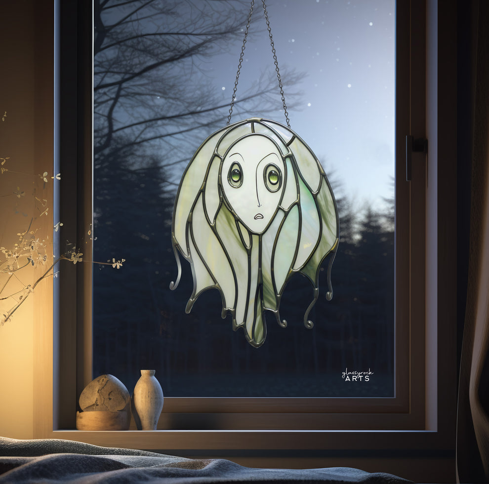 Ghost Witch Stained Glass Pattern for Halloween – GlassyRock Arts
