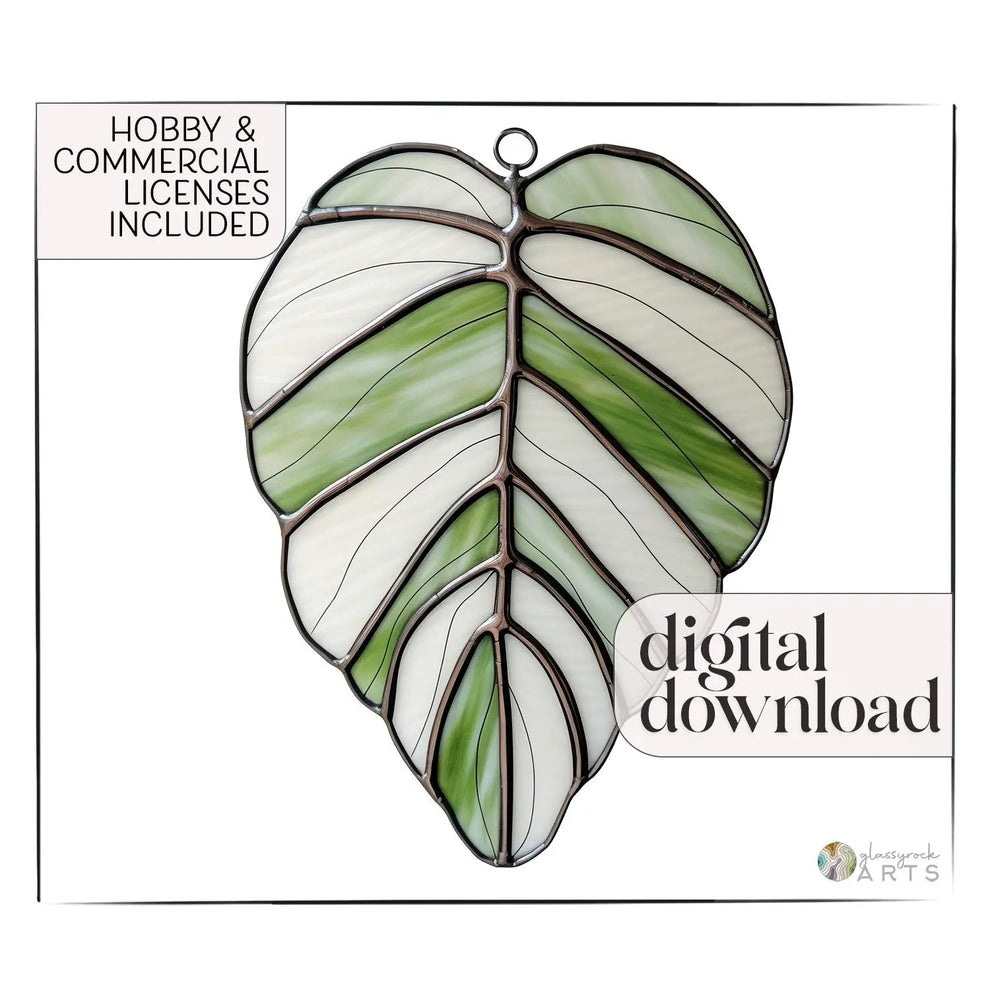 Stained Glass Leaf Pattern - GlassyRock Arts