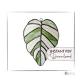 Stained Glass Philodendron Leaf Pattern – GlassyRock Arts