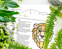 Lion Stained Glass Pattern - GlassyRock Arts