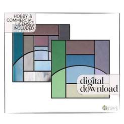 Log Cabin Beginner Stained Glass Pattern - GlassyRock Arts