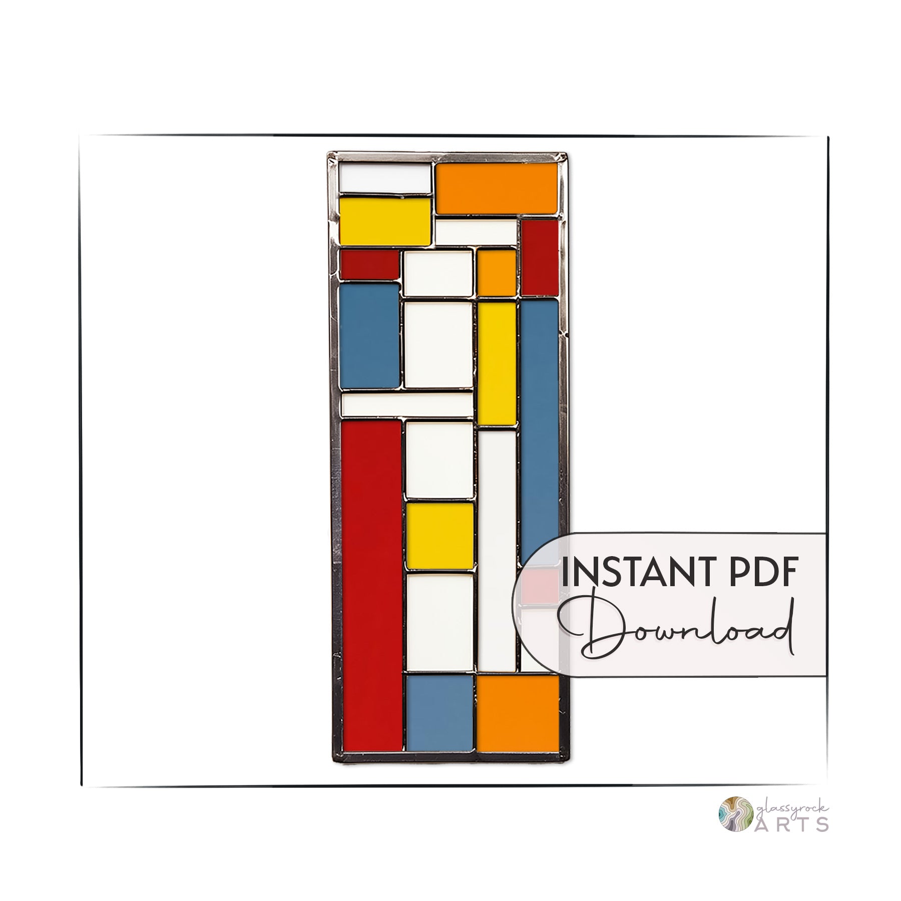 Patchwork Beginner Stained Glass Pattern – GlassyRock Arts