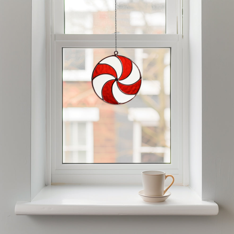Peppermint Candy Stained Glass Pattern & PDF - GlassyRock Arts