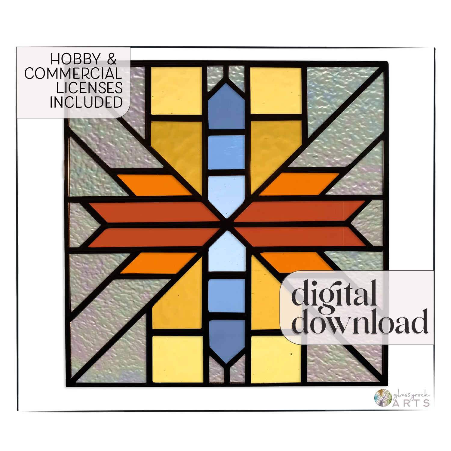 Pendleton Quilt Square Pattern with PNG – GlassyRock Arts