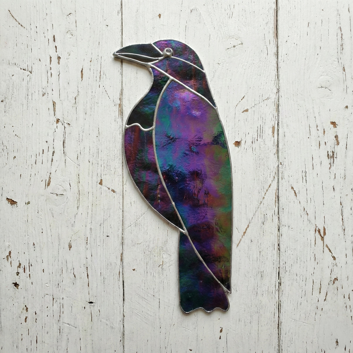 Raven Stained Glass Pattern - GlassyRock Arts - GlassyRock Arts