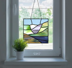 Scottish Highlands Beginner Landscape Stained Glass Pattern ...