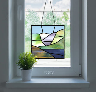Beginner Landscape Stained Glass Pattern - GlassyRock Arts