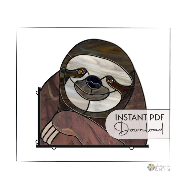 Sloth Stained Glass Pattern – GlassyRock Arts