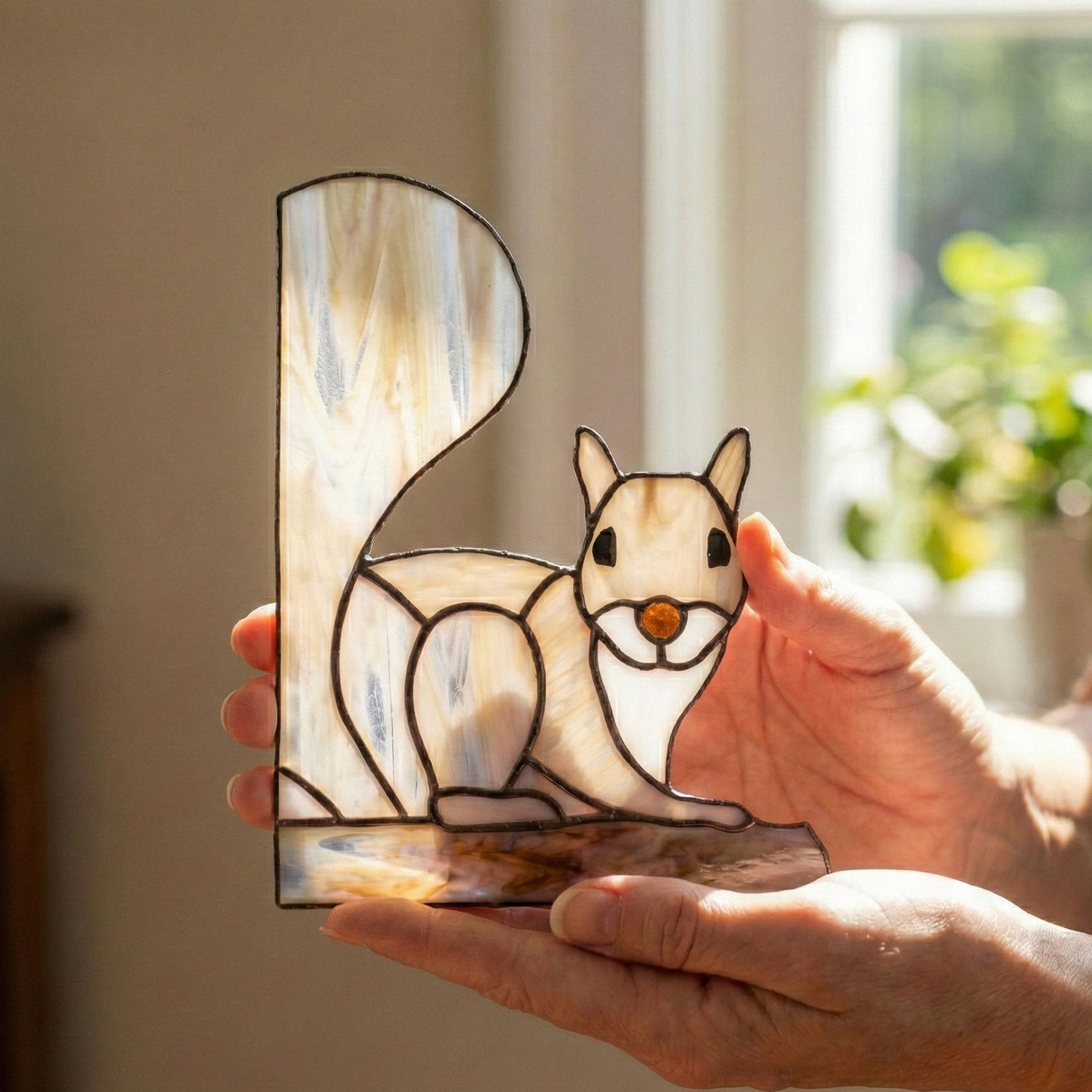 Squirrel Stained Glass Pattern - GlassyRock Arts