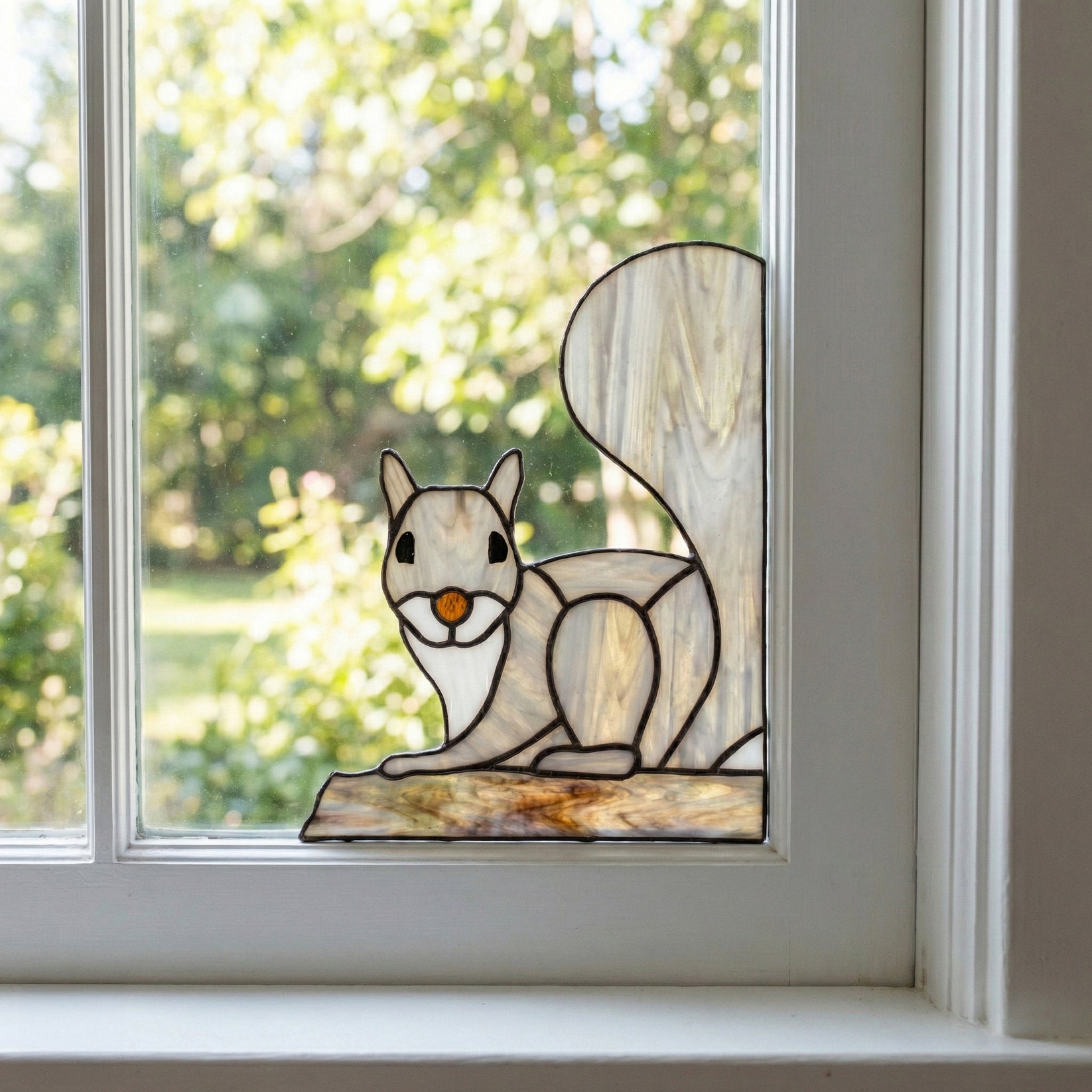 Squirrel Stained Glass Pattern - GlassyRock Arts