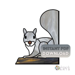 Squirrel Stained Glass Pattern – GlassyRock Arts
