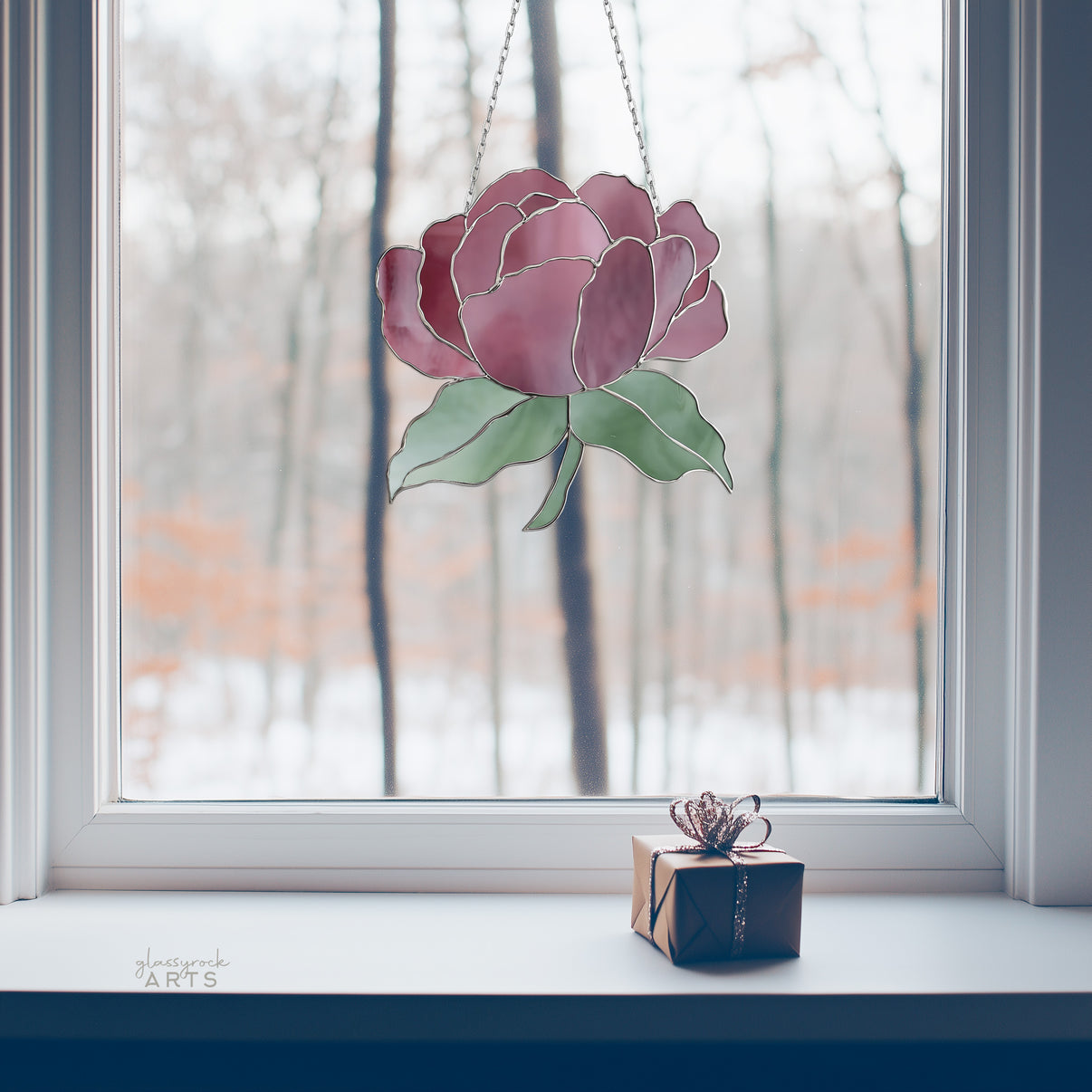 Summer Rose Stained Glass Pattern - GlassyRock Arts