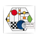 Symphony Hexagon Stained Glass Pattern – GlassyRock Arts