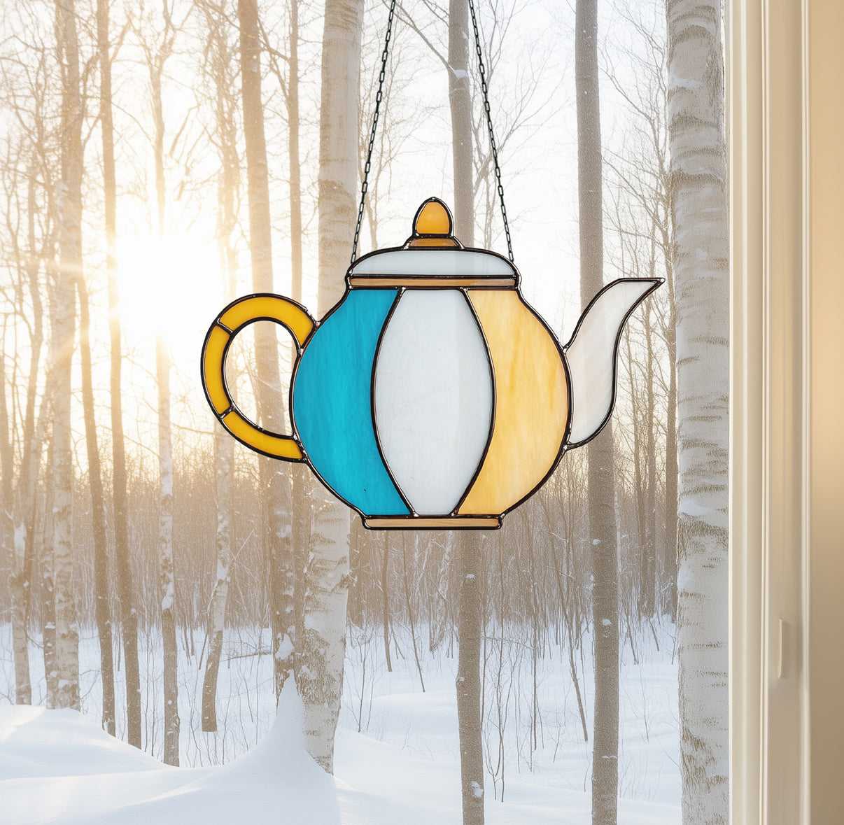 Teapot Stained Glass Pattern and PNG - GlassyRock Arts