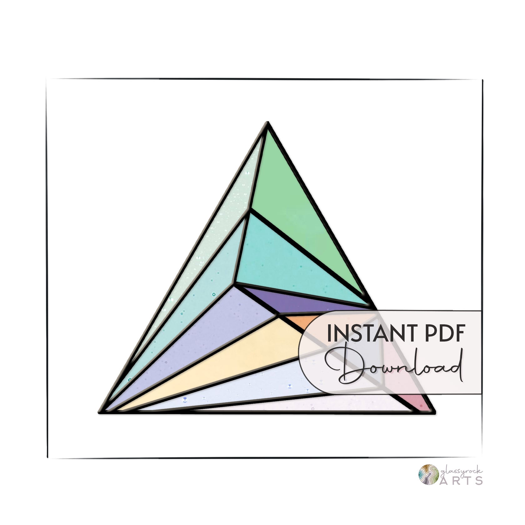 Triangle Stained Glass Pattern – GlassyRock Arts