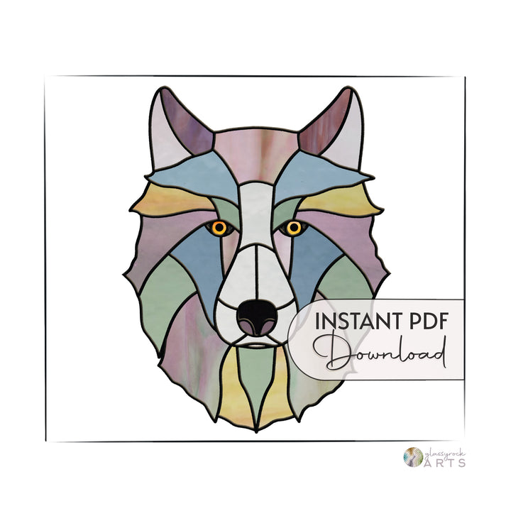 Wolf Stained Glass Pattern – GlassyRock Arts